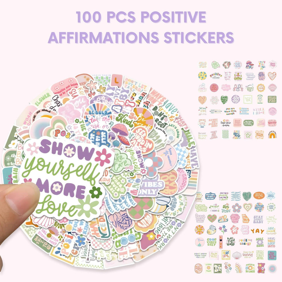100 Positive Affirmations Stickers – HoriaKadi