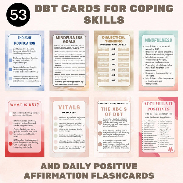 DBT coping skills & Affirmations Flash cards (PDF) – HoriaKadi